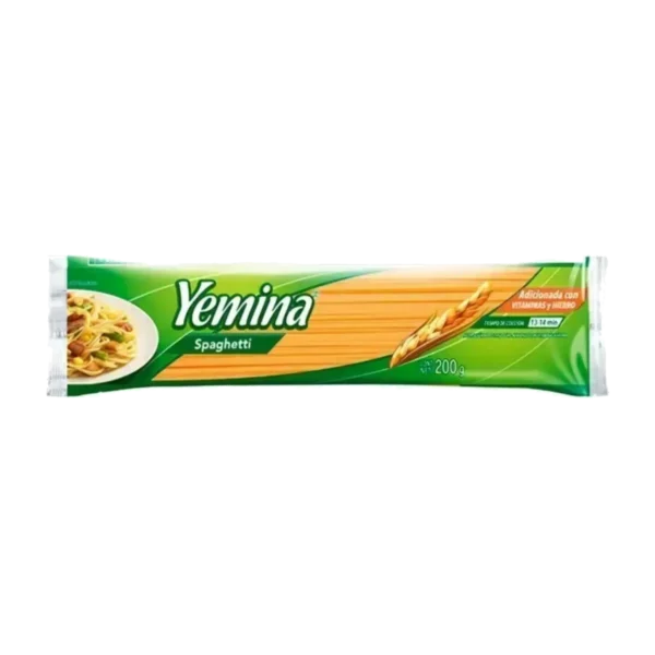 PASTA SPAGHETTI YEMINA 200 GR – Tiendas SUPERISSSTE