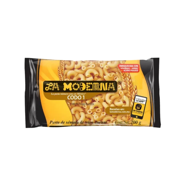PASTA CODO 1 MODERNA 200 GR – Tiendas SUPERISSSTE