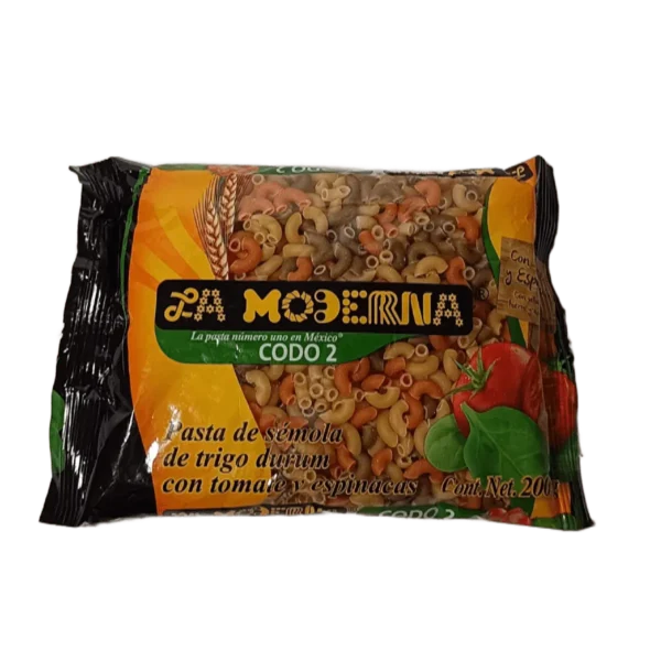 PASTA CODO 2 C/VEGET MODERNA 200 GR – Tiendas SUPERISSSTE